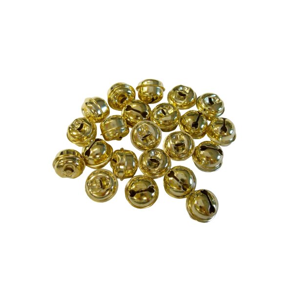 Schellen gold, D: 15 mm, 100 Stück, 14,99