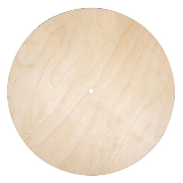 Holzplatte Rund, FSC Mix Credit, 30cm ø, Loch ø 7,6mm, Stärke 6mm, Bo