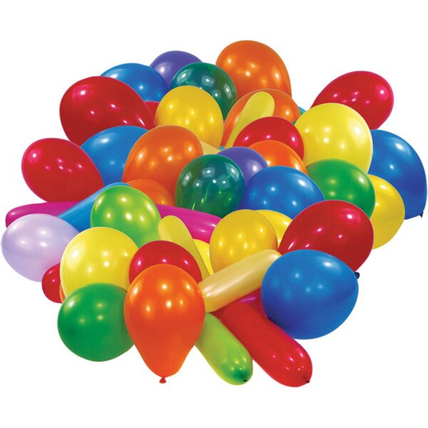Latex Luftballons Standard, 50 Stück sortiert, 4,99