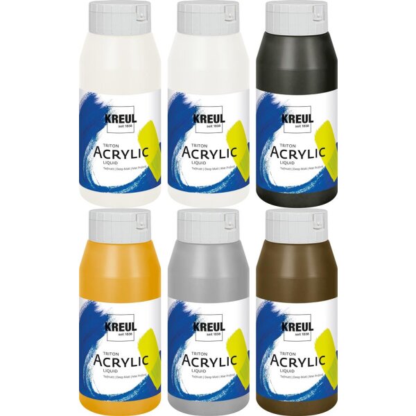 KREUL Triton Acrylic Liquid Set Base & Neutral Colors, voraussichtlic